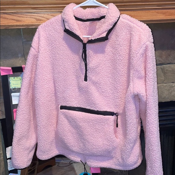 Sweaters | Fluffy Pink Half Zip Xlarge 2 | Poshmark